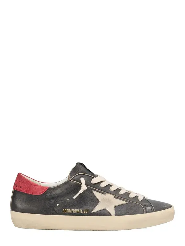 Golden Goose Superstar Leather Sneakers - Black/white/red
