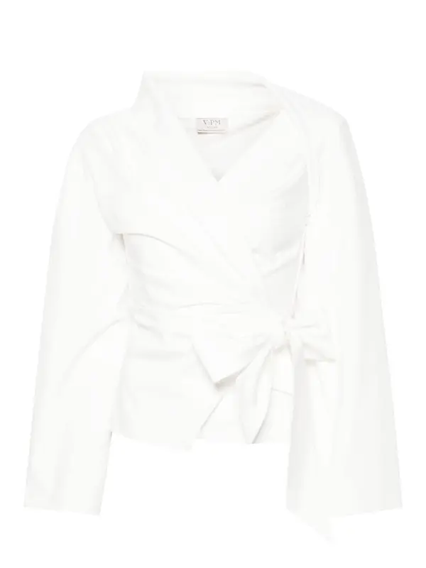 V:PM ATELIER Deby Tie-waist Blouse - White