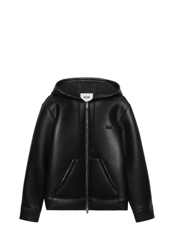 MSGM Zip-up Hoodie - Black