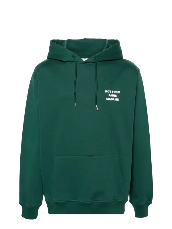 Drole De Monsieur Logo-print Cotton Hoodie - Green