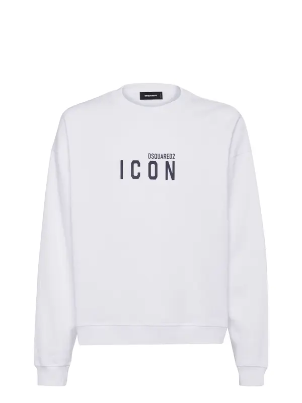 Dsquared2 Icon Print Cotton Sweatshirt - White