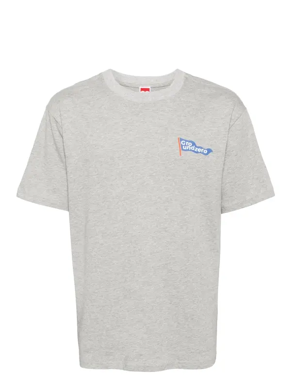 GROUND ZERO Logo-print Cotton T-shirt - Grey