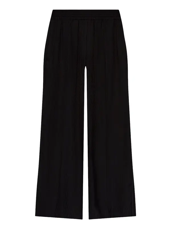 Victoria Beckham Monogram Jacquard Wide-leg Trousers - Black