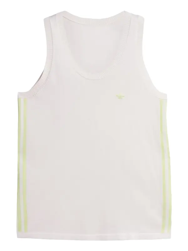 Adidas Logo-embroidered Sleeveless Top - White