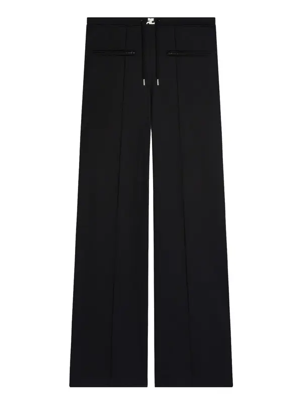 COURREGES Tracksuit Interlock Low-rise Baggy Pants - Black