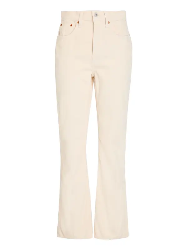 RE/DONE 70s Cotton-corduroy Bootcut Pants - Ivory