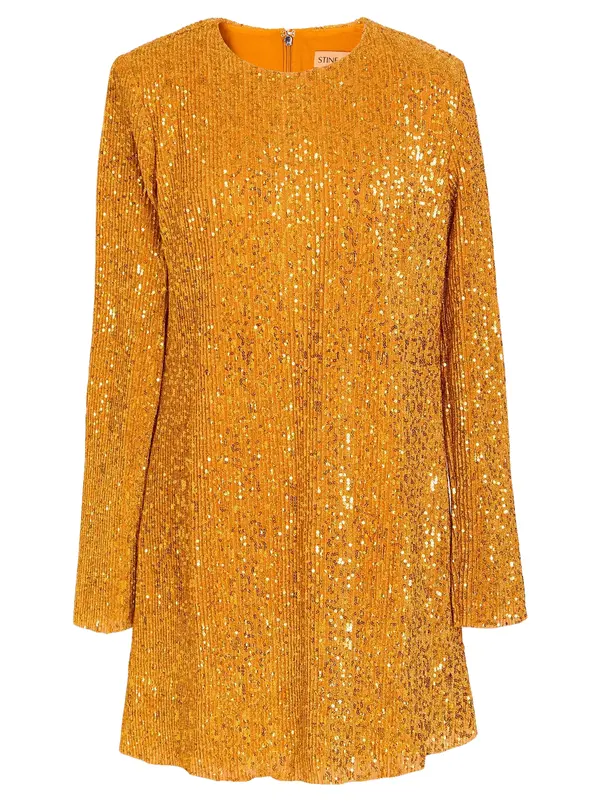 Stine Goya Odis Sequined Mini Dress - Marigold