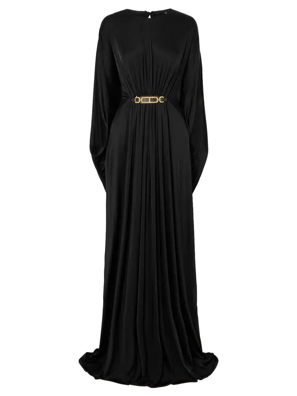 TOM FORD Belted Gathered Gown - Black