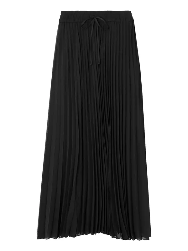 PETER DO Pleated Chiffon Maxi Skirt - Black
