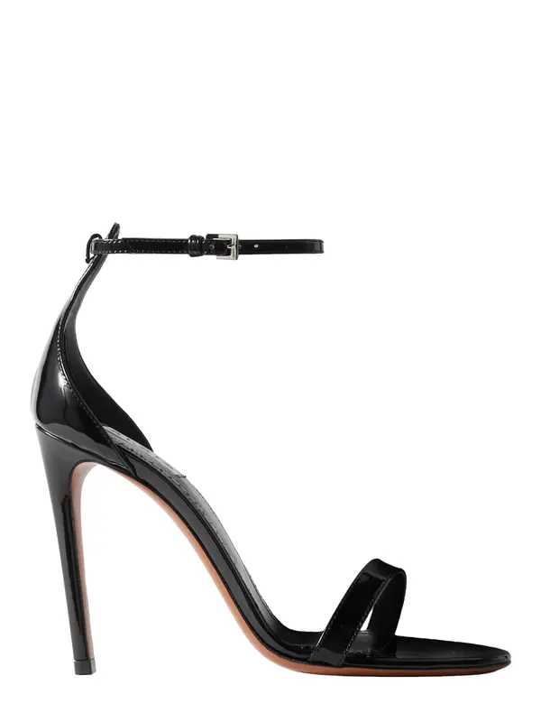 Alaïa La Sandale 110 Patent-leather Sandals - Black