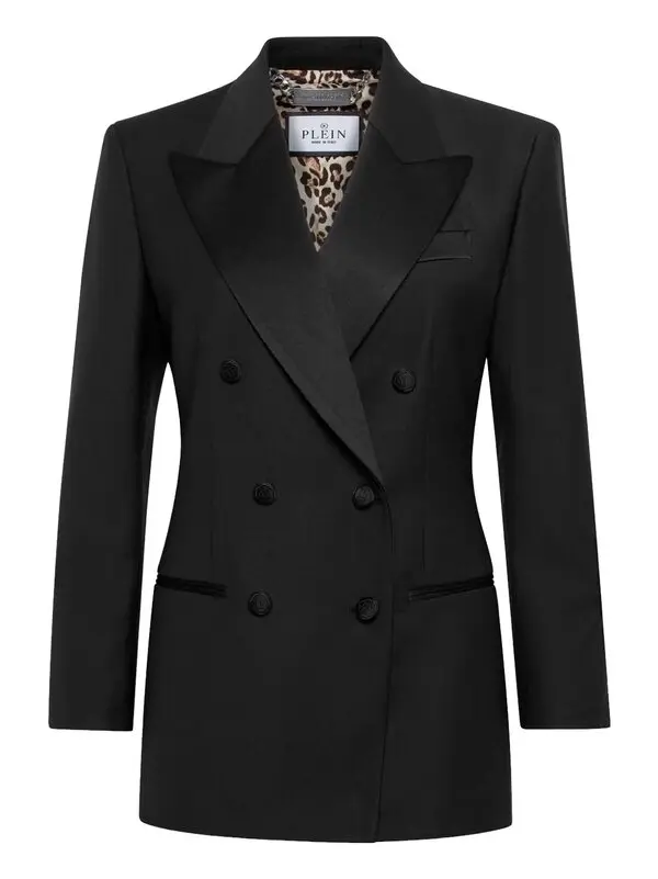 Philipp Plein Peak-lapels Double-breasted Blazer - Black