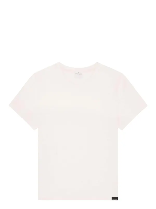 COURREGES Logo-appliqué T-shirt - White