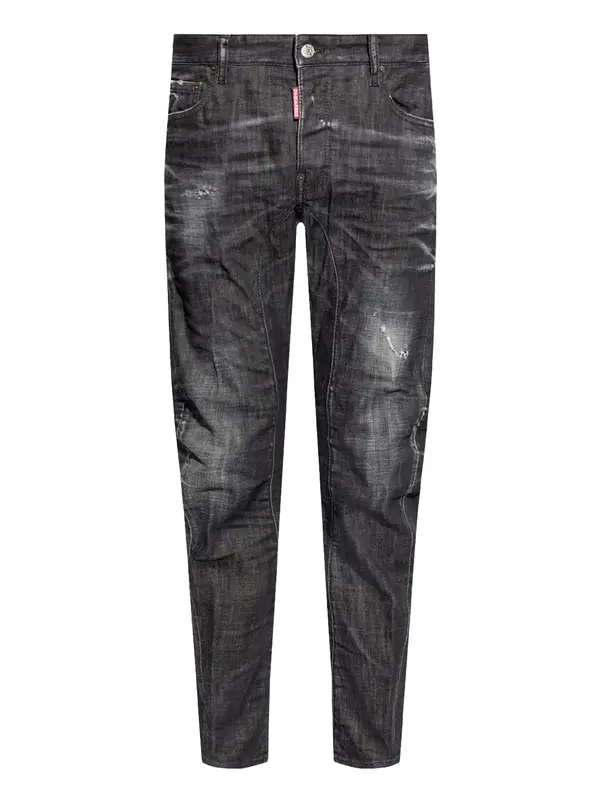 Dsquared2 Distressed Slim-cut Jeans - Black
