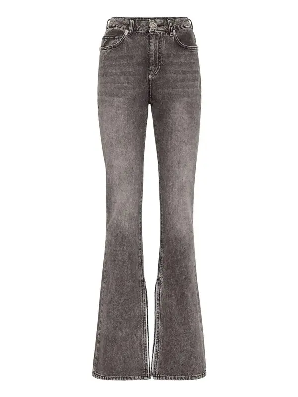 Philipp Plein High-waisted Flared Jeans - Grey