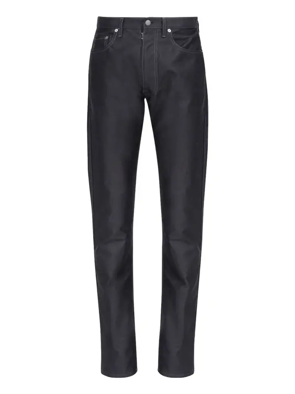 MAISON MARGIELA Four-stitch Satin Trousers - Black