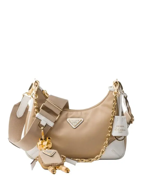 Prada Re-edition 2005 Shoulder Bag - Neutrals