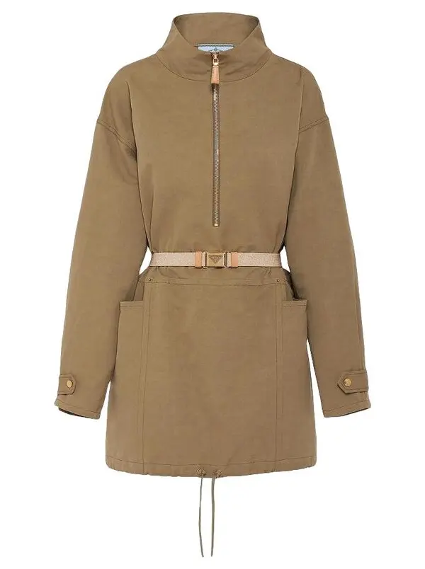 Prada Panama Cotton Mini-dress - Green