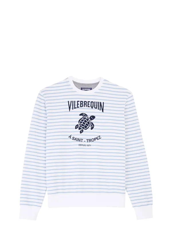 Vilebrequin Logo-print Striped Sweatshirt - Blue