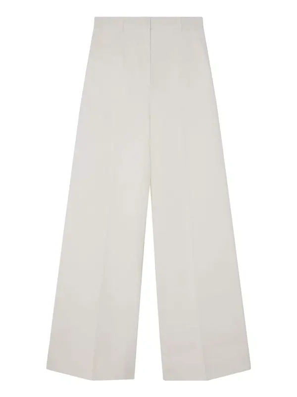 Stella McCartney High-rise Flared Wool Trousers - White