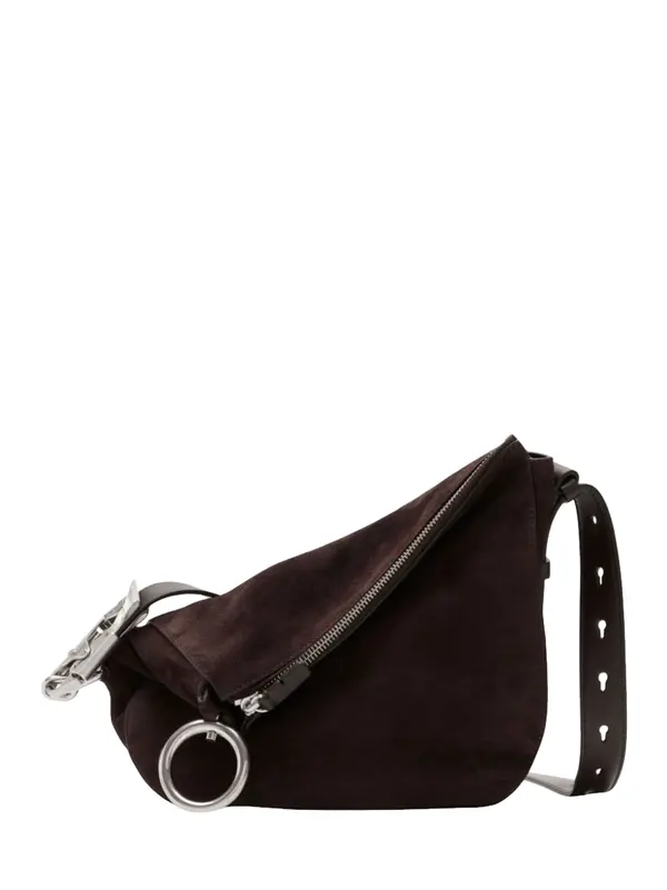 Burberry Suede Shoulder Bag - Brown