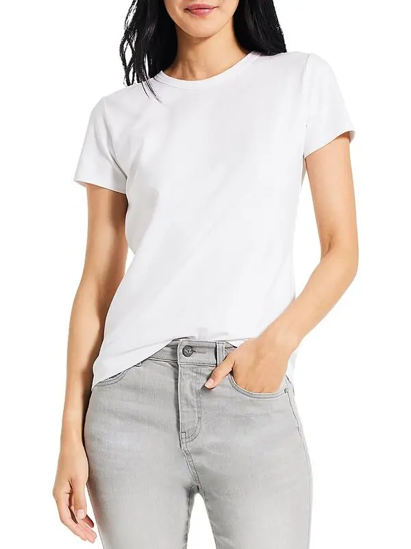 NIC+ZOE Perfect Knit Crewneck Tee - Paper White