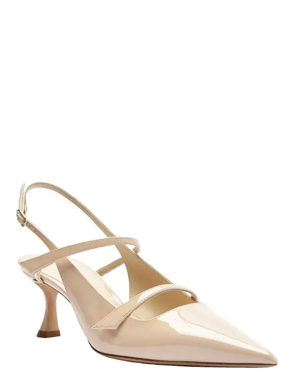 ALEXANDRE BIRMAN Tita Mid-heel Slingback Pumps - Semolina