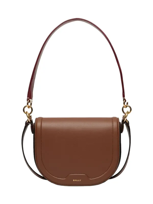 Bally Logo-stamp Leather Shoulder Bag - Brown