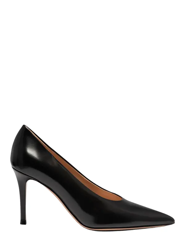 GIANVITO ROSSI 85mm Pointed-toe Leather Pumps - Black