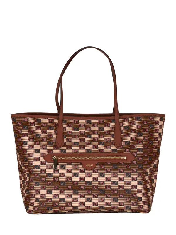 Moreau Monogram Canvas Tote Bag - Brown