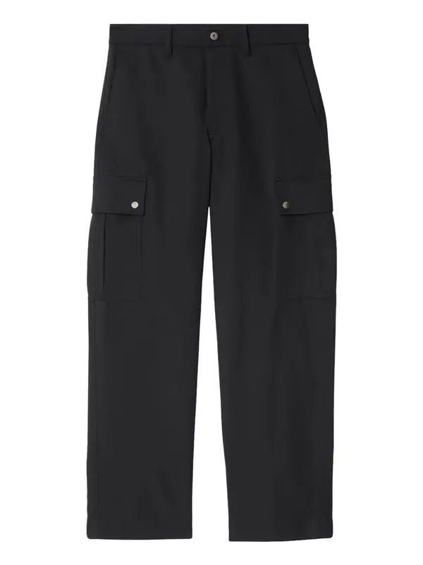 Burberry Cotton-blend Cargo Trousers - Black