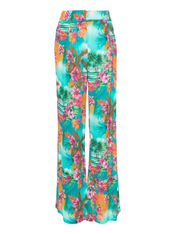Roberto Cavalli High-waist Palazzo Trousers - Green