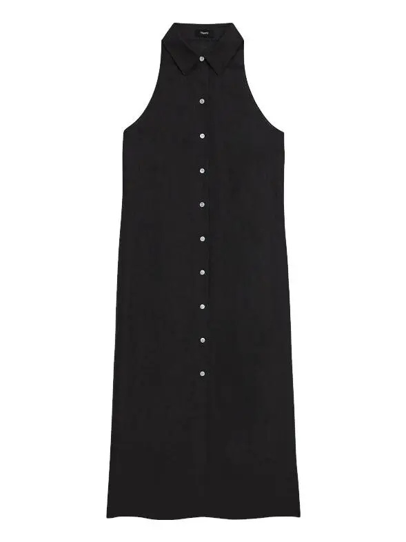 Theory Button-front Shirtdress - Black