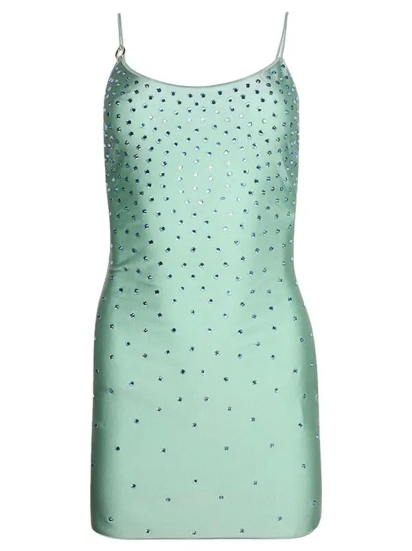 Oseree Embellished Mini Dress - Aqua