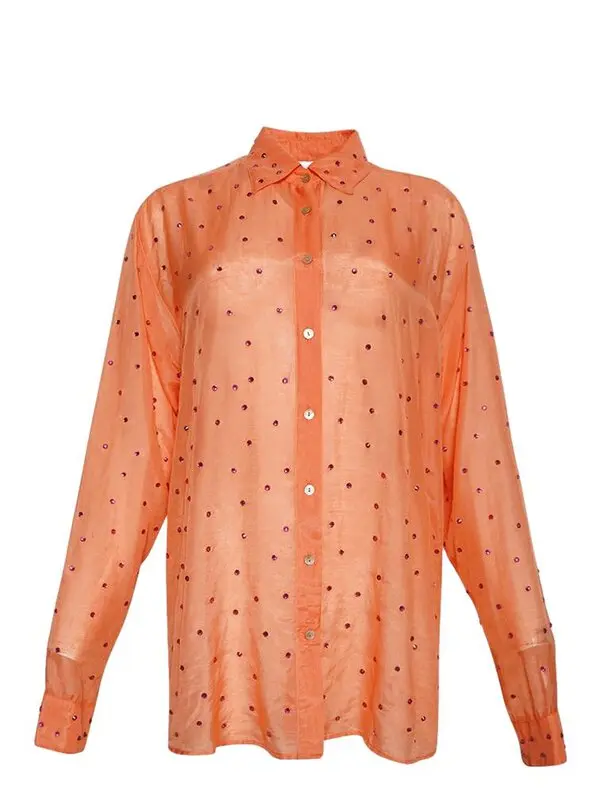 OSÃ©REE Gem Long Shirt - Peach