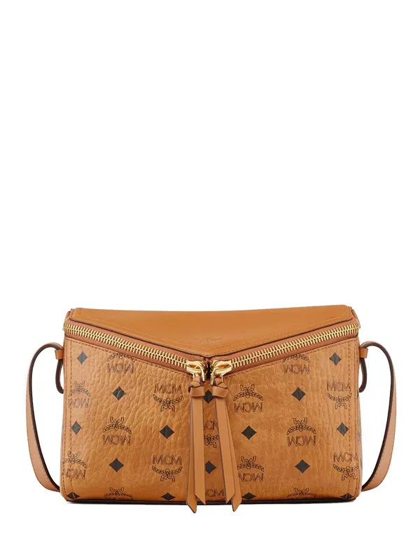 Mcm Diamant Shoulder Bag - Cognac