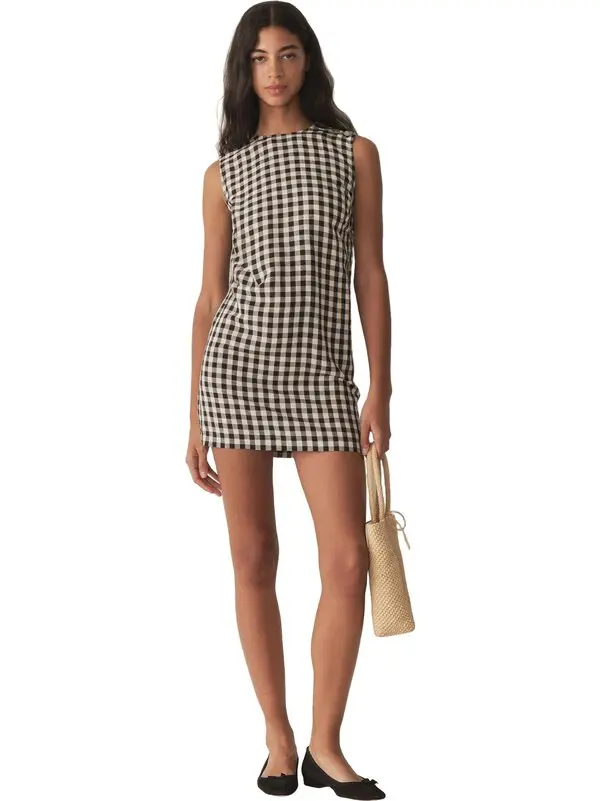 DÔEN Coralie Dress - Black Marilyn Gingham