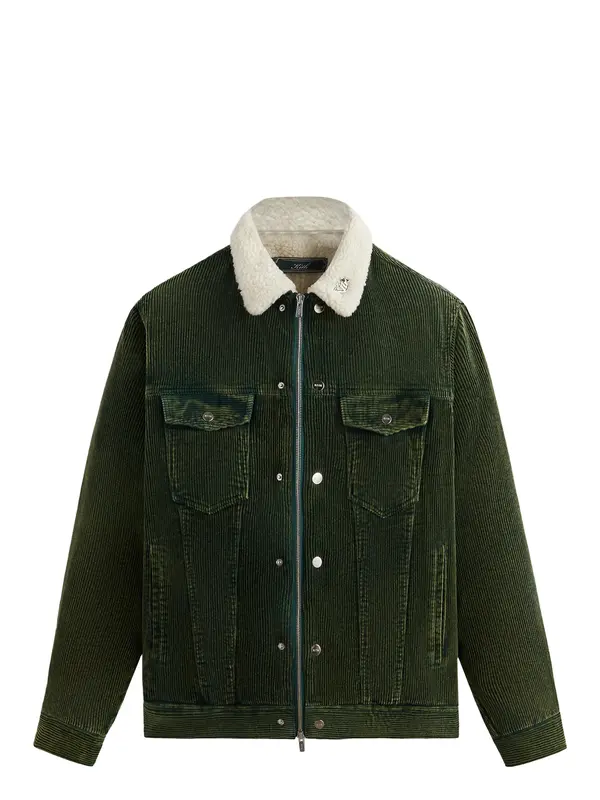 Kith Corduroy Laight Stadium Jacket - Green
