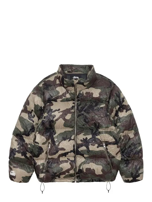 StÜssy Wrinkled Nylon Down Puffer Jacket - Multicolor