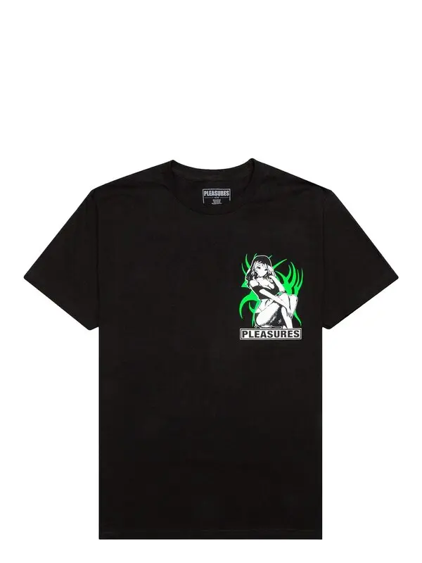 PLEASURES Printed T-shirt - Black