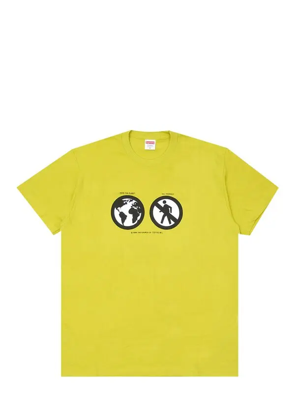 Supreme Save The Planet Tee 'sulfur - Yellow