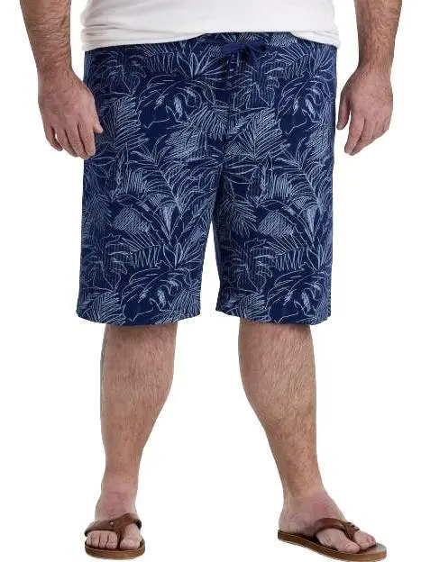 TRUE NATION BY DXL Stretch Tropical Drawstring Shorts - Tropical Palms