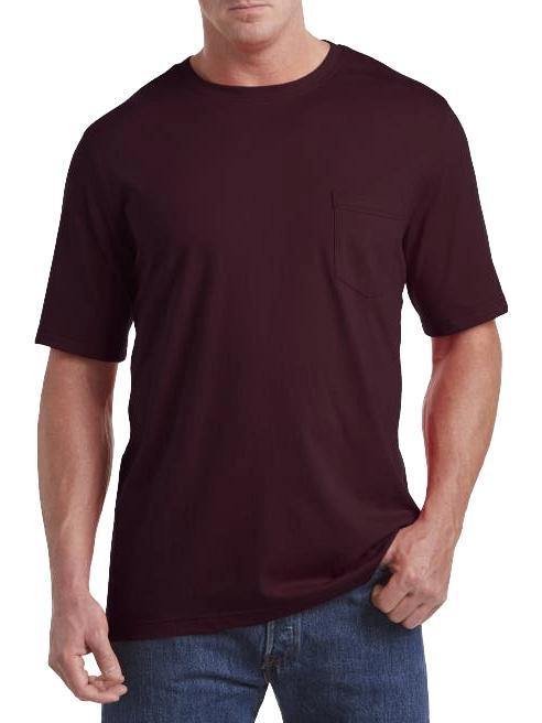HARBOR BAY BY DXL Big & Tall Moisture-wicking Pocket T-shirt - Fig