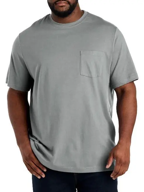 HARBOR BAY BY DXL Big & Tall Moisture-wicking Pocket T-shirt - Griffin