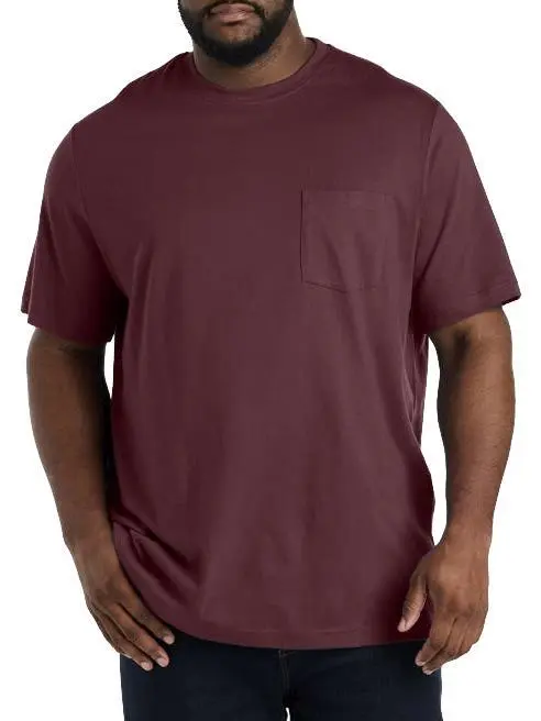 HARBOR BAY BY DXL Big & Tall Moisture-wicking Pocket T-shirt - Port Royale