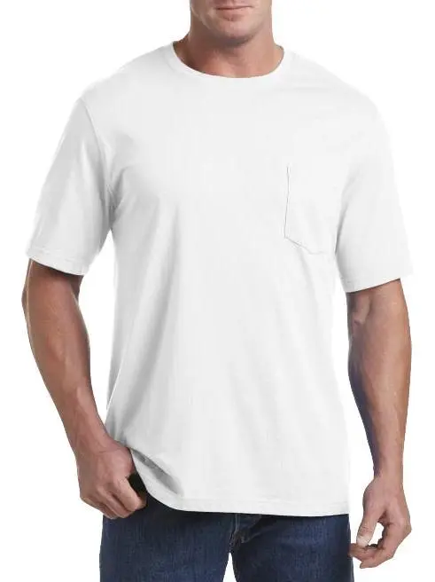 HARBOR BAY BY DXL Moisture-wicking Pocket T-shirt - White