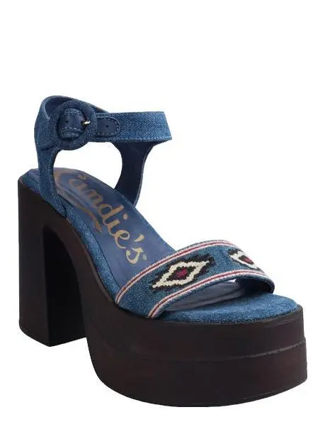 CANDIE'S Torina Platform Sandal - Denim