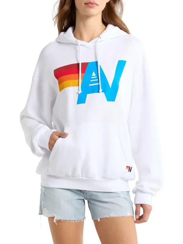 Aviator Nation Logo Hoodie - White