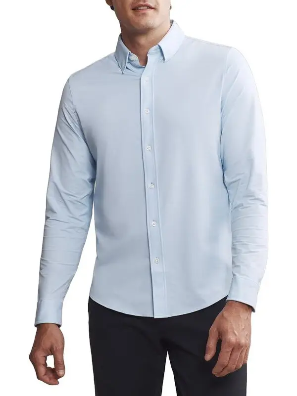 RHONE Commuter Classic Fit Stretch Button-up Shirt - Business Blue