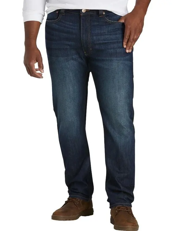 TRUE NATION BY DXL Tapered-fit Stretch Jeans - Murphy Blue Eco