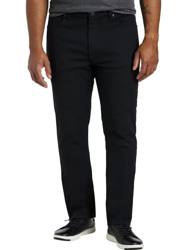 TRUE NATION BY DXL Eco Tapered-fit Stretch Jeans - Black